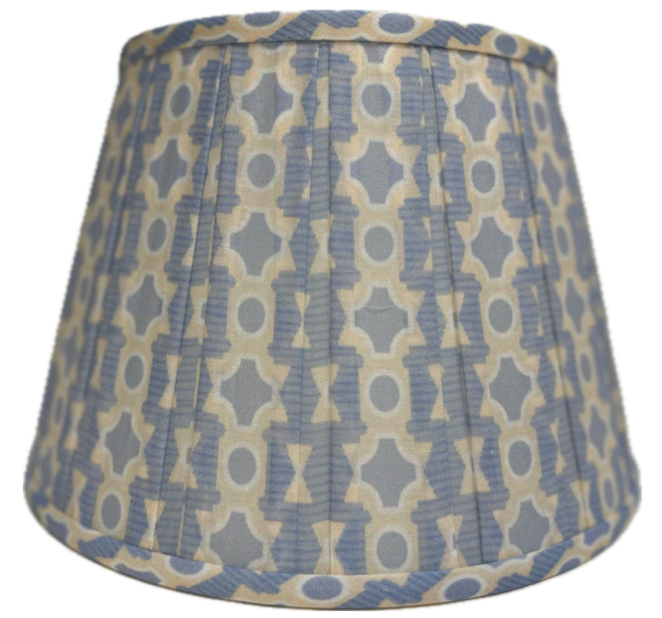 POPPY SHADE - BLUE/TAN – The Happy Lamp Company